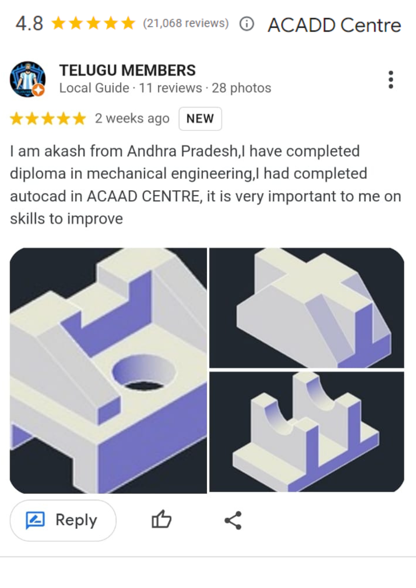 Reviews - Acadd Centre