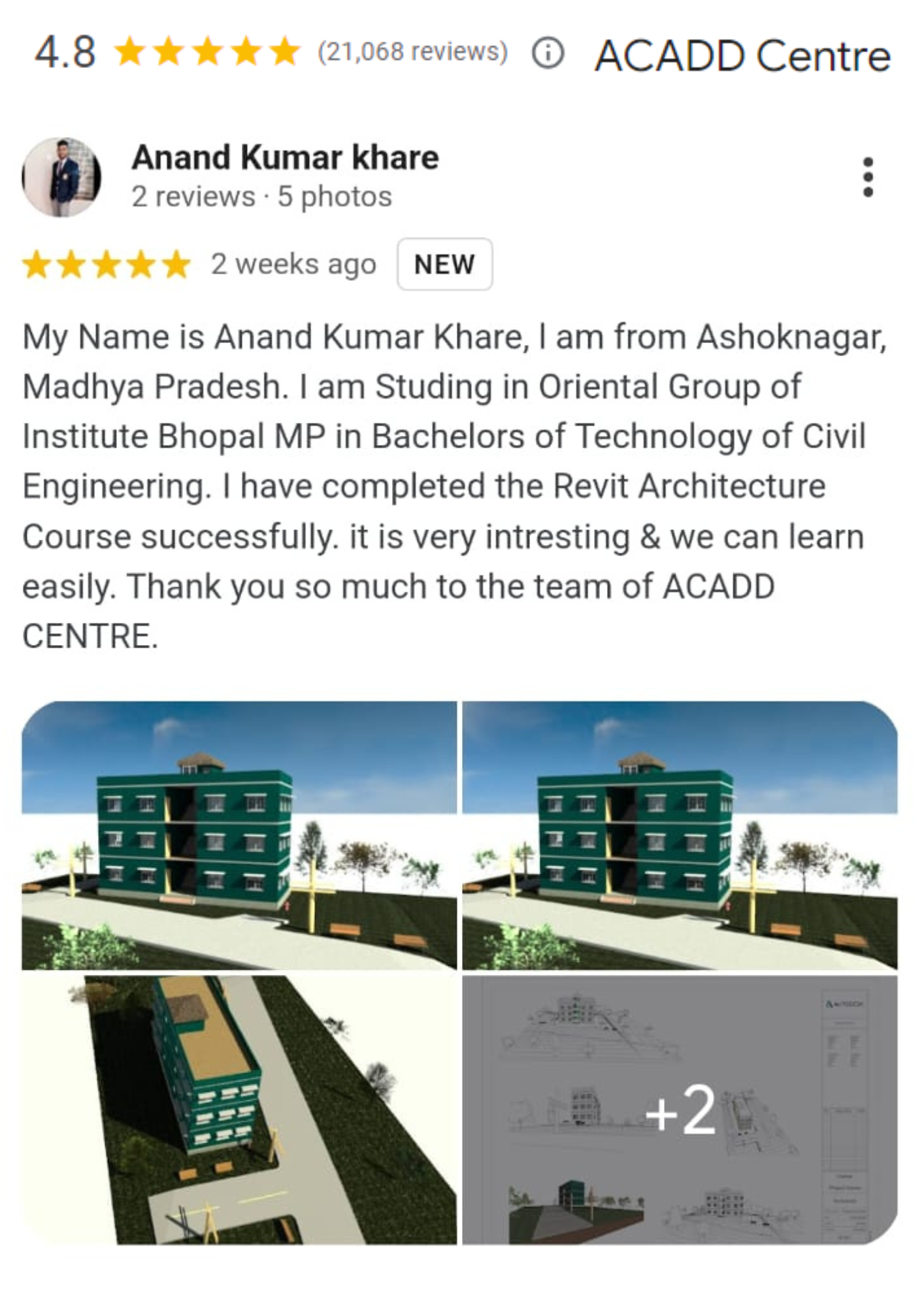 Reviews - Acadd Centre