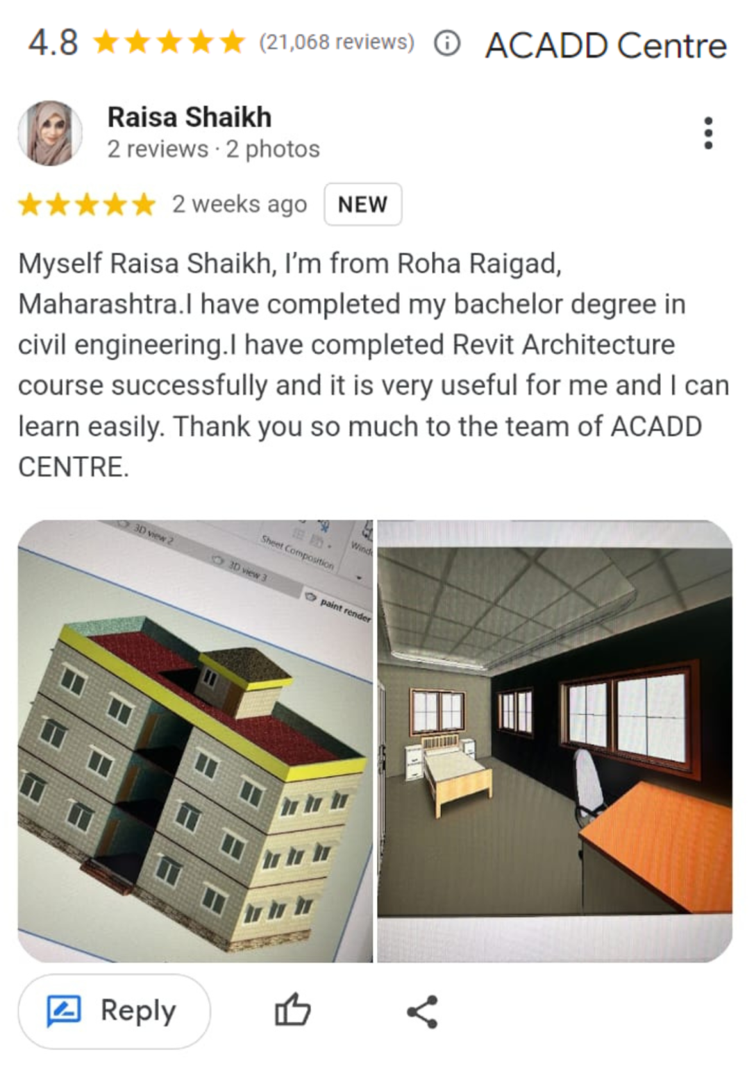Reviews - Acadd Centre