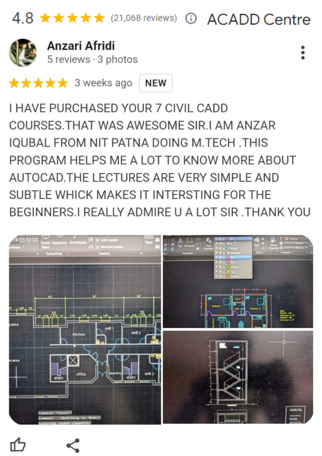 Reviews - Acadd Centre