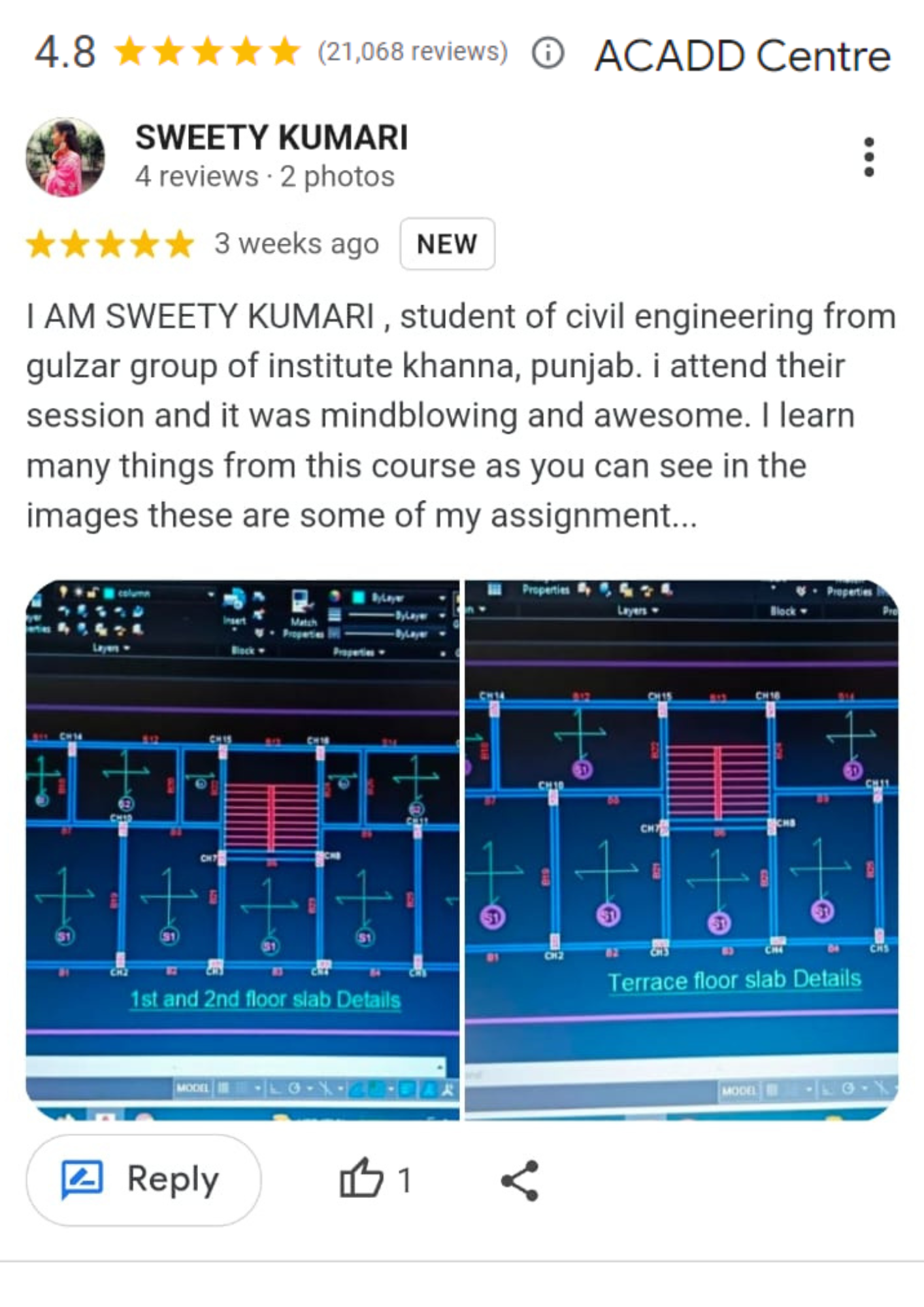 Reviews - Acadd Centre
