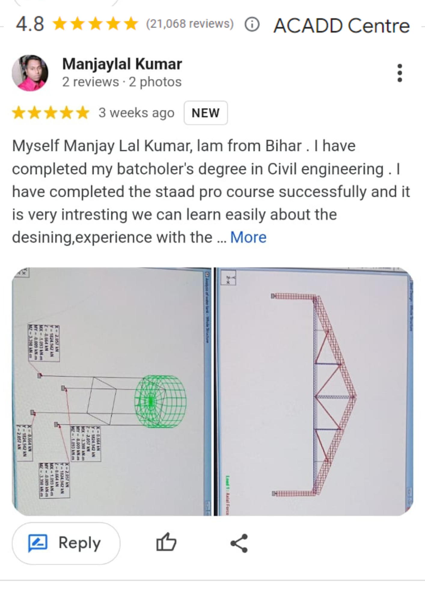 Reviews - Acadd Centre